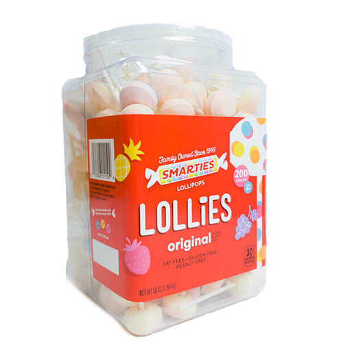 Smarties Lollies Original Lollipops - Tub of 200 - All City Candy