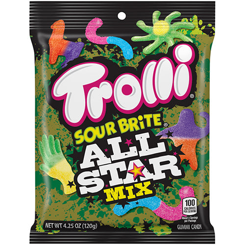Trolli Sour Brite All Star Mix Gummi Candy - 4.25-oz. Bag - All City Candy