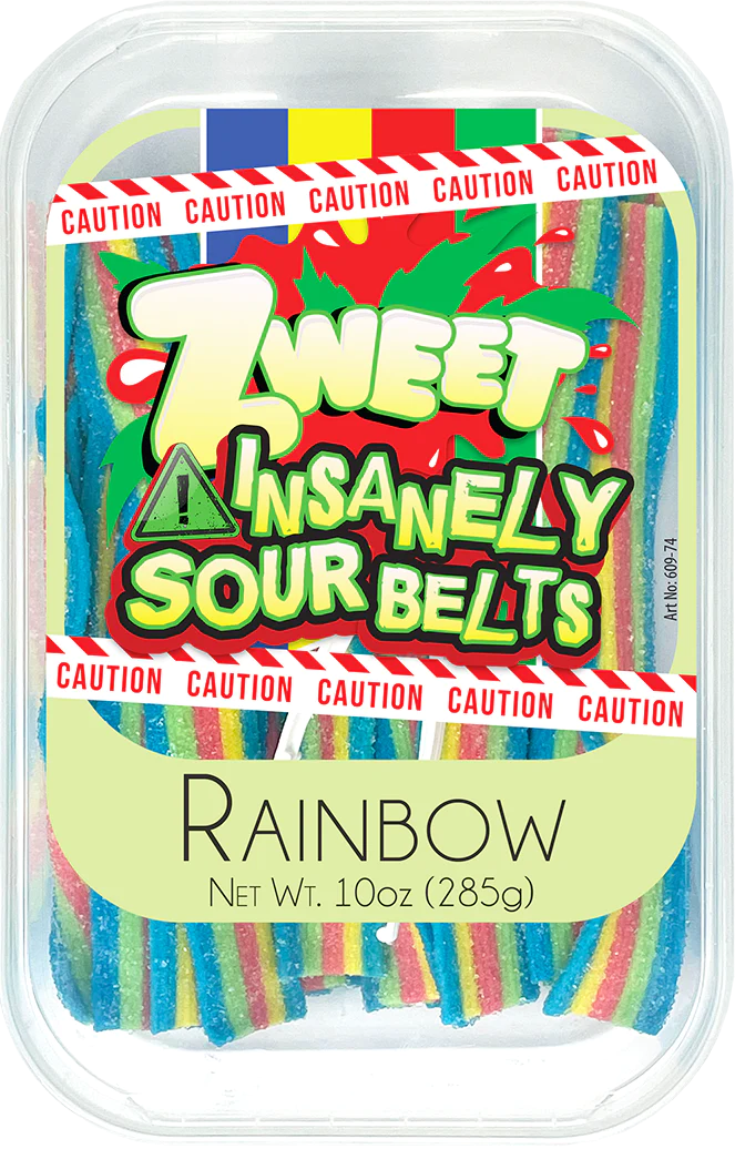 Rainbow Sour Candy Belts - All City Candy