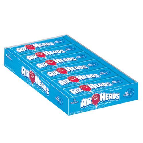 Airheads Blue Raspberry Taffy Bar 55 Oz All City Candy