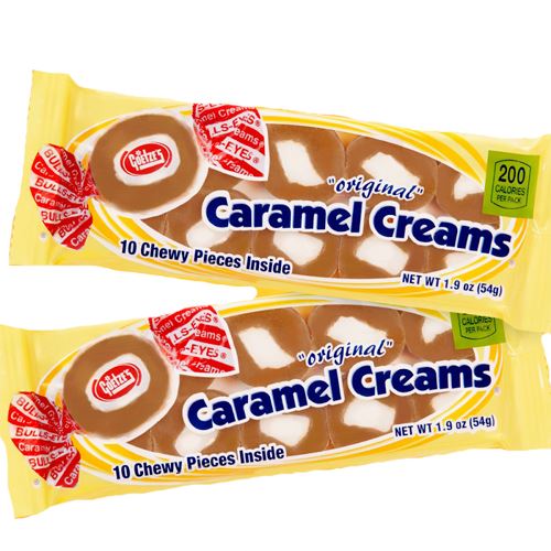 Goetze's Original Caramel Creams Bulls-Eyes - Pack of 10 - All City Candy
