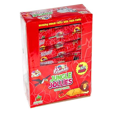 Jungle Jollies Strawberry Chewy Candy - 48 Piece Box - All City Candy