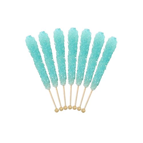 Light Blue Cotton Candy Flavored Rock Candy Crystal Sticks - Tub of 36 ...