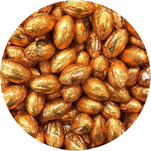 Palmer Chocolate Flavored Foil Wrapped Footballs - 3 LB Bulk Bag - All ...