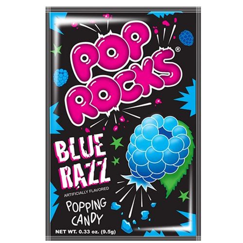Pop Rocks Blue Razz Popping Candy - .33-oz. Package - All City Candy