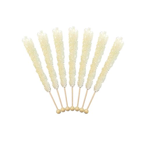 White Sugar Flavored Rock Candy Crystal Sticks - Tub of 36 - All City Candy