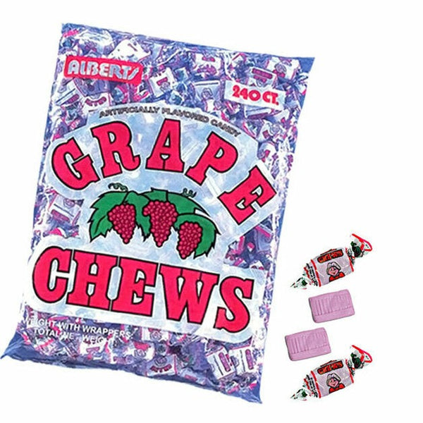 Albert's Grape Chews Candy - 240 Piece Bag - All City Candy