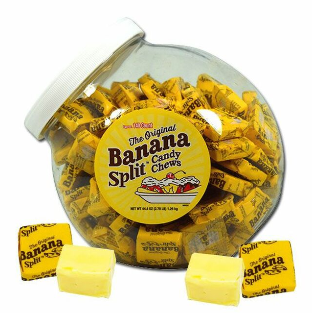 The Original Banana Split Candy Chews 140 Count Tub - All City Candy