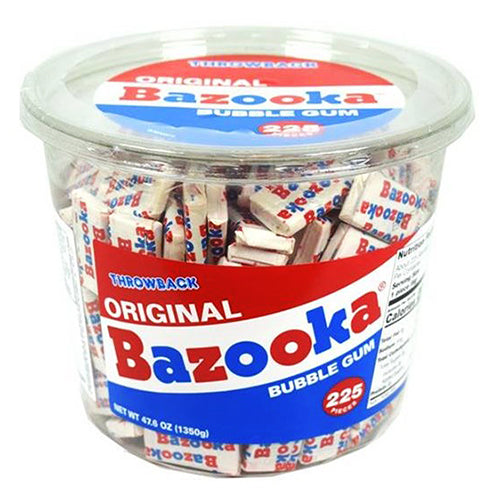 Bazooka Original Bubble Gum - Tub of 225 - All City Candy
