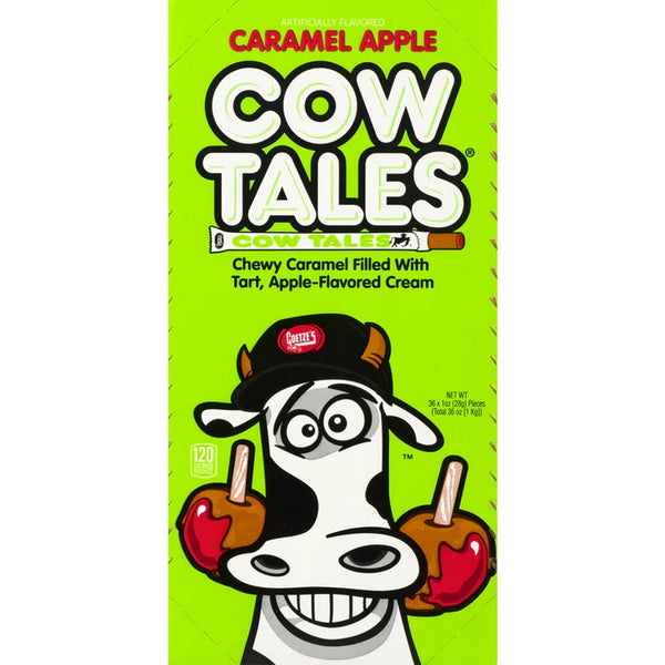 Caramel Apple Cow Tales Chewy Caramel Stick 1 oz. - All City Candy
