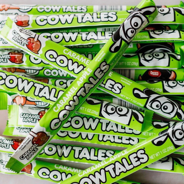 Caramel Apple Cow Tales Chewy Caramel Stick 1 oz. - All City Candy