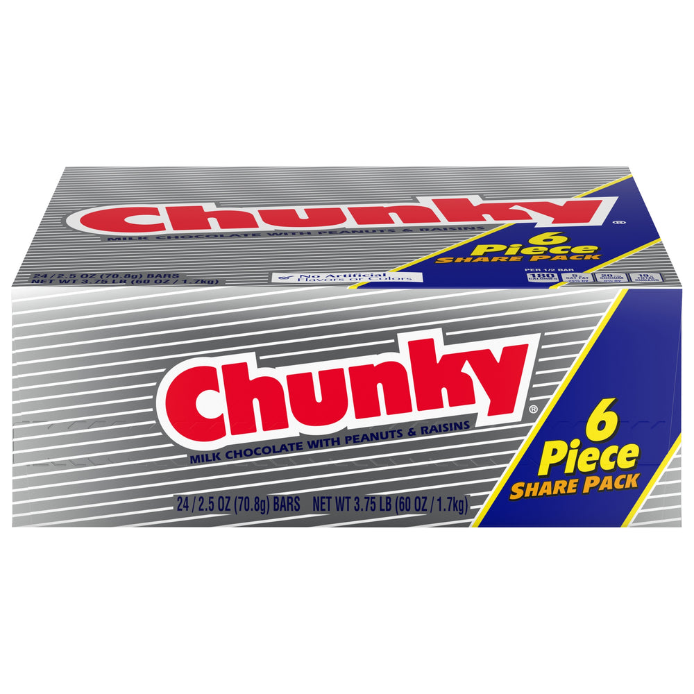 Chunky Candy Bar 6-Piece Share Pack 2.5 oz. - All City Candy