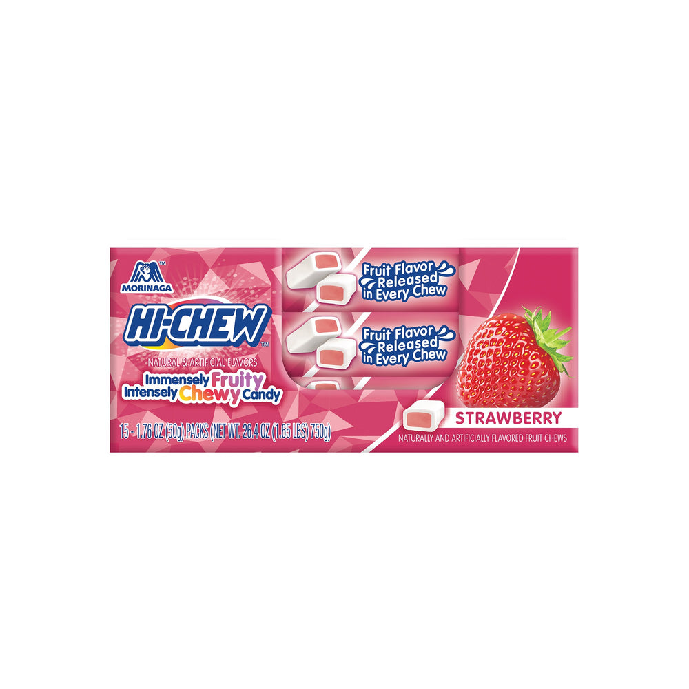 Hi-Chew Strawberry Fruit Chews - 1.76-oz. Bar - All City Candy