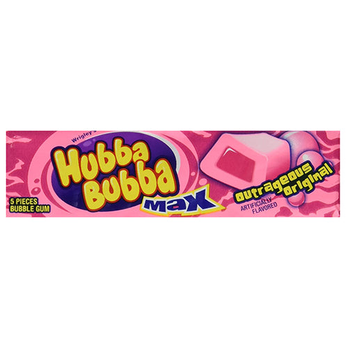 Hubba Bubba Max Outrageous Original Bubble Gum - 5 Piece Pack - All ...