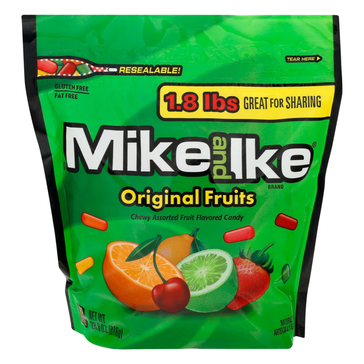 Mike and Ike Original Fruit Chew 1.8 lb. Bag - All City Candy