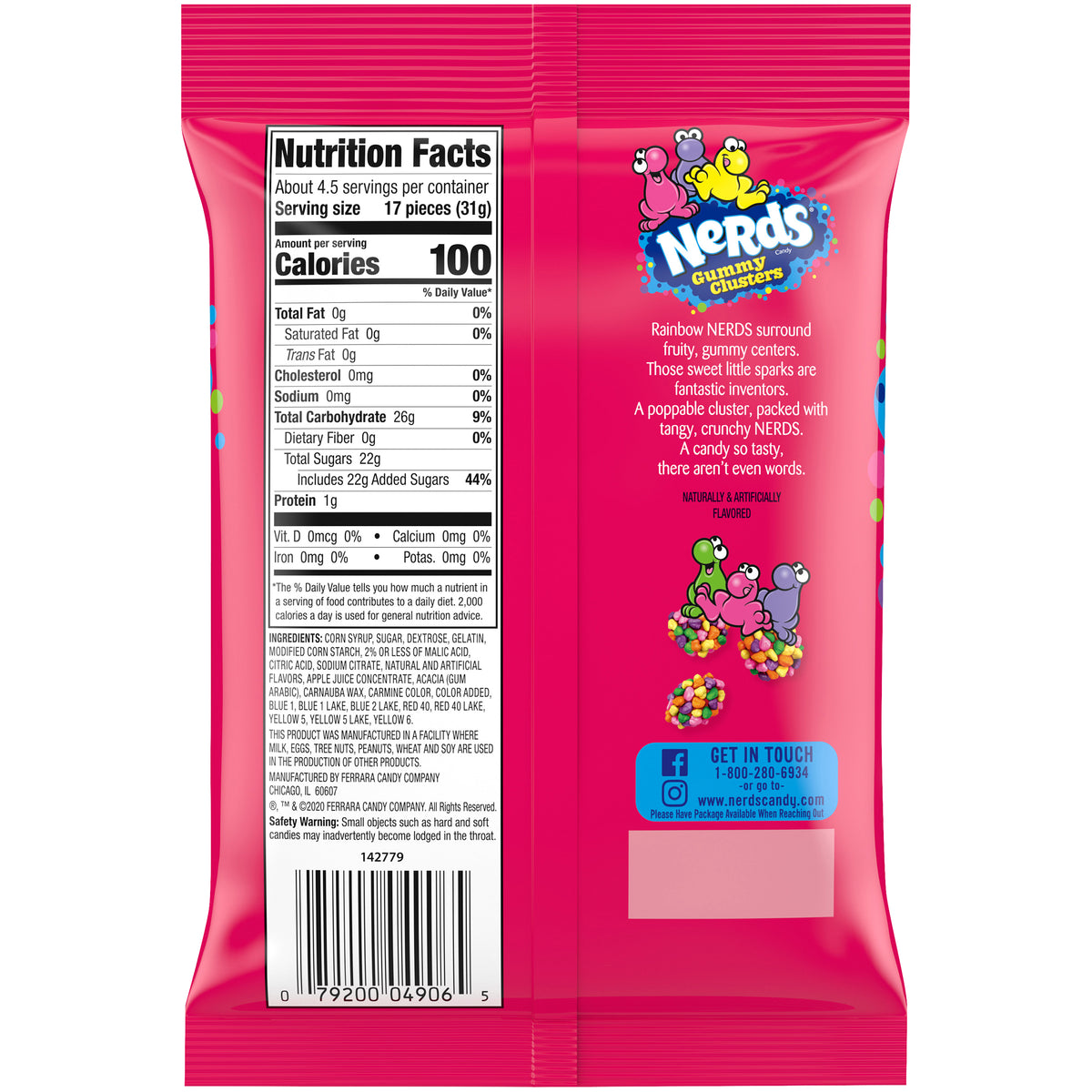Nerds Gummy Clusters 5 oz Peg Bag - All City Candy