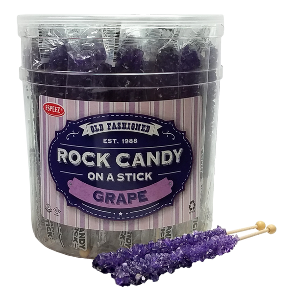 Purple Grape Flavored Rock Candy Crystal Sticks - Tub of 36 - All City ...