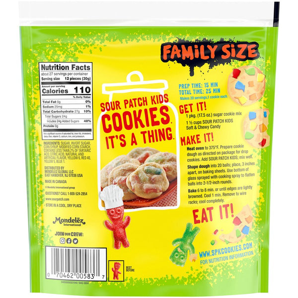 Sour Patch Kids Soft & Chewy Candy Family Size - 1.8 LB Resealable Bag ...