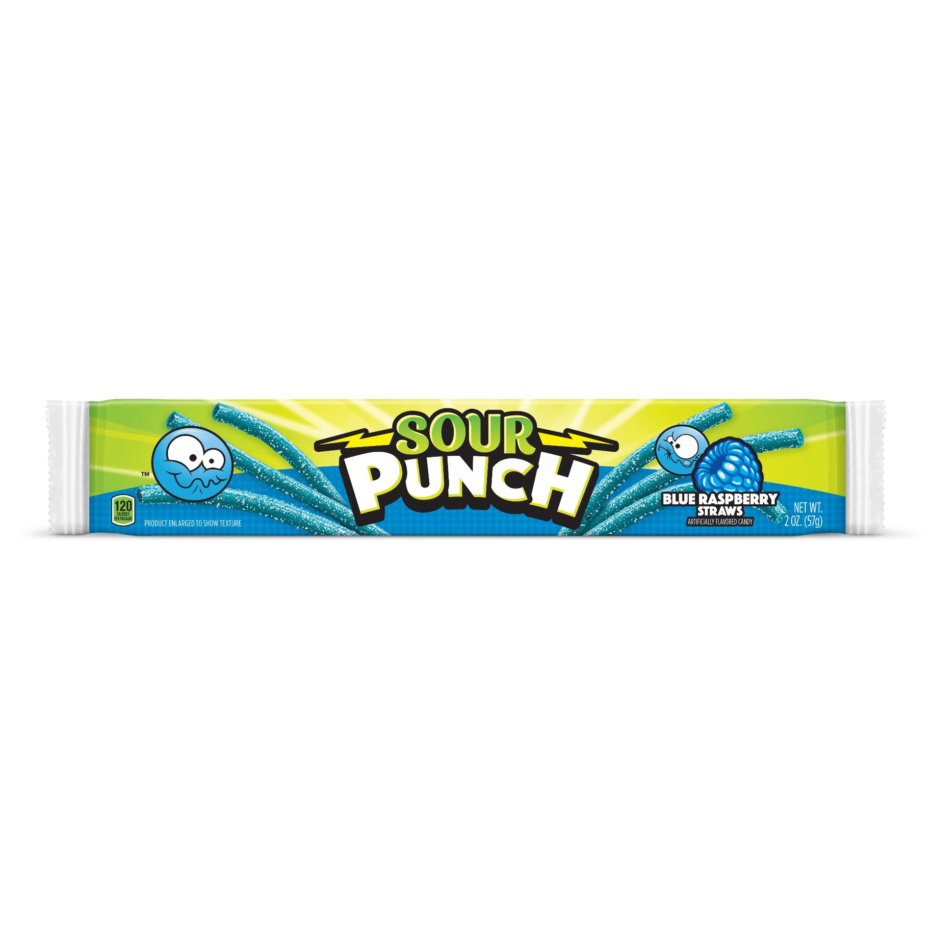 Blue Raspberry Sour Punch Straws Candy - 2-oz. Pack - All City Candy