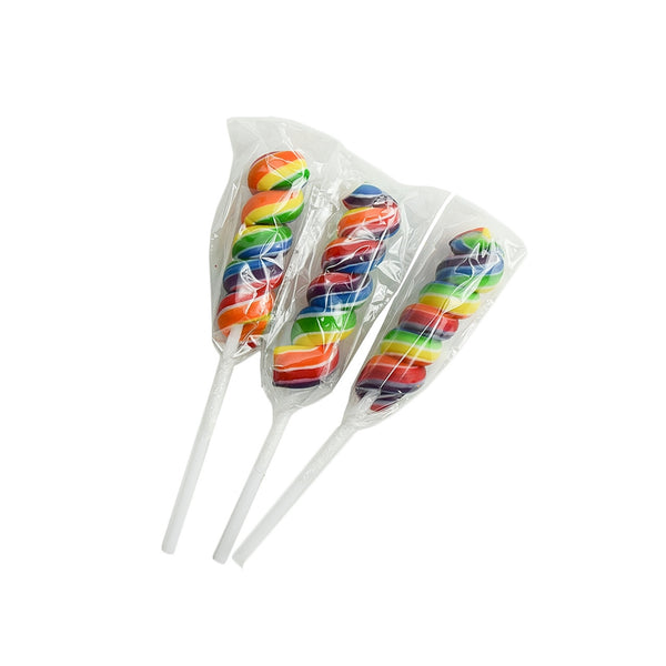 Rainbow Color Splash Tutti Frutti Swirl Lollipops - 30 Count Tub - All ...