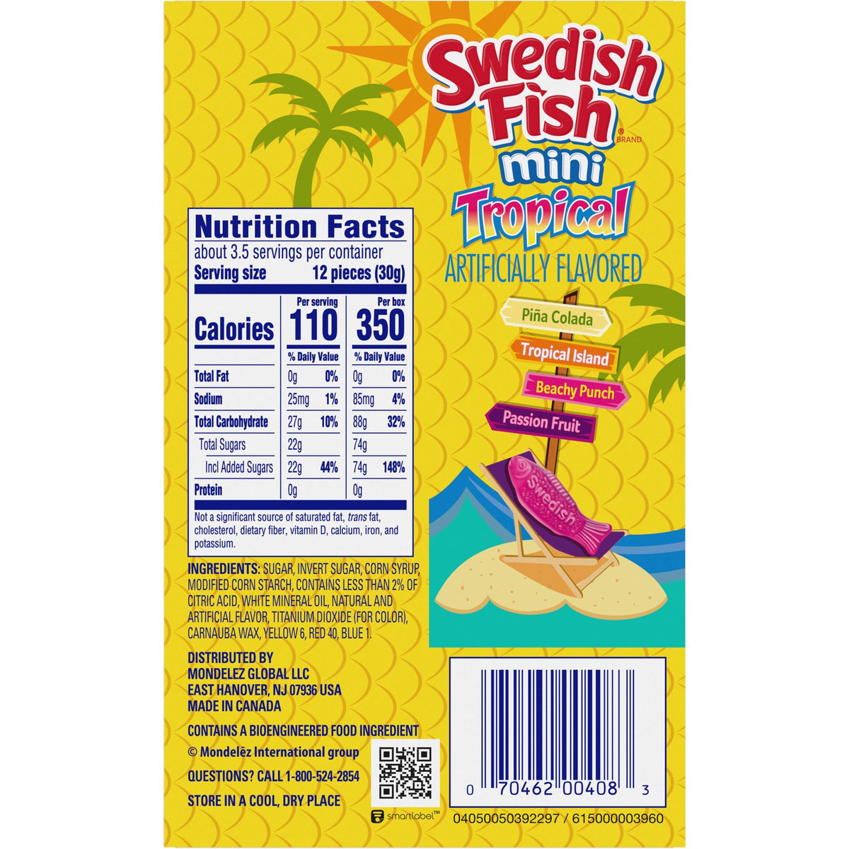 Swedish Fish Mini Tropical Soft & Chewy Candy - 3.5-oz. Theater Box ...