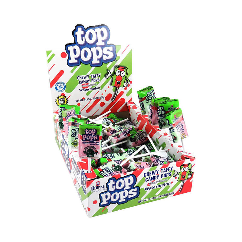 Top Pops Assorted Taffy Pops - Case of 48 - All City Candy