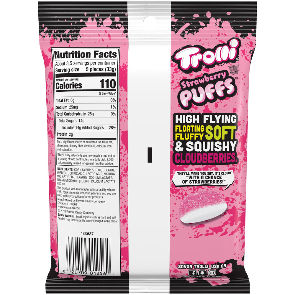 Trolli Strawberry Puffs Gummi Candy - 4.25-oz. Bag - All City Candy